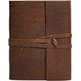 Leather Journal Notebook (6x8 in) - Vintage Bound Unlined 300 Pages for ...