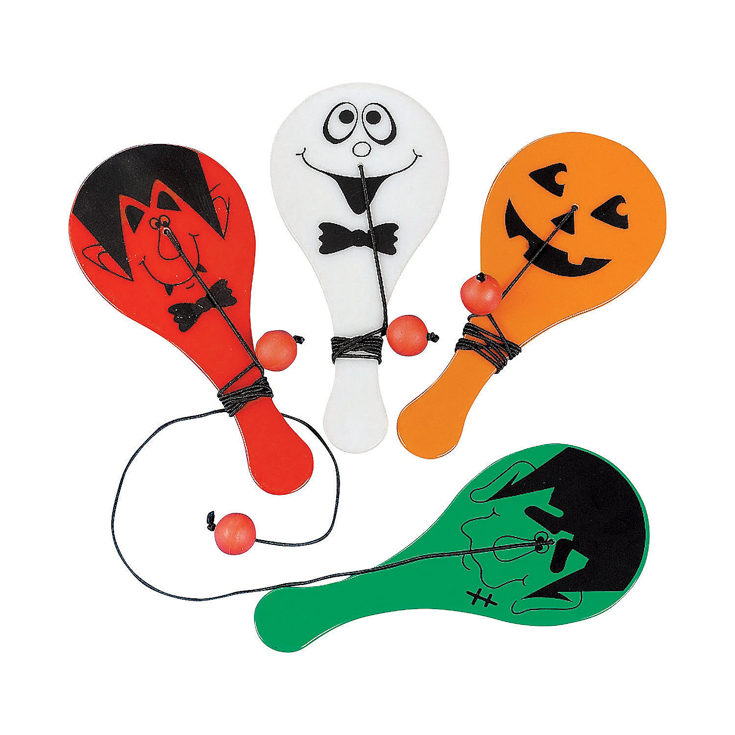 Mini Plastic Halloween Paddleball Games - Toys - 48 Pieces - Walmart.com