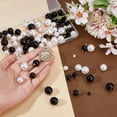 100Pcs 5 Styles 2 Colors Plastic Imitation Pearl Pendants Round with ...