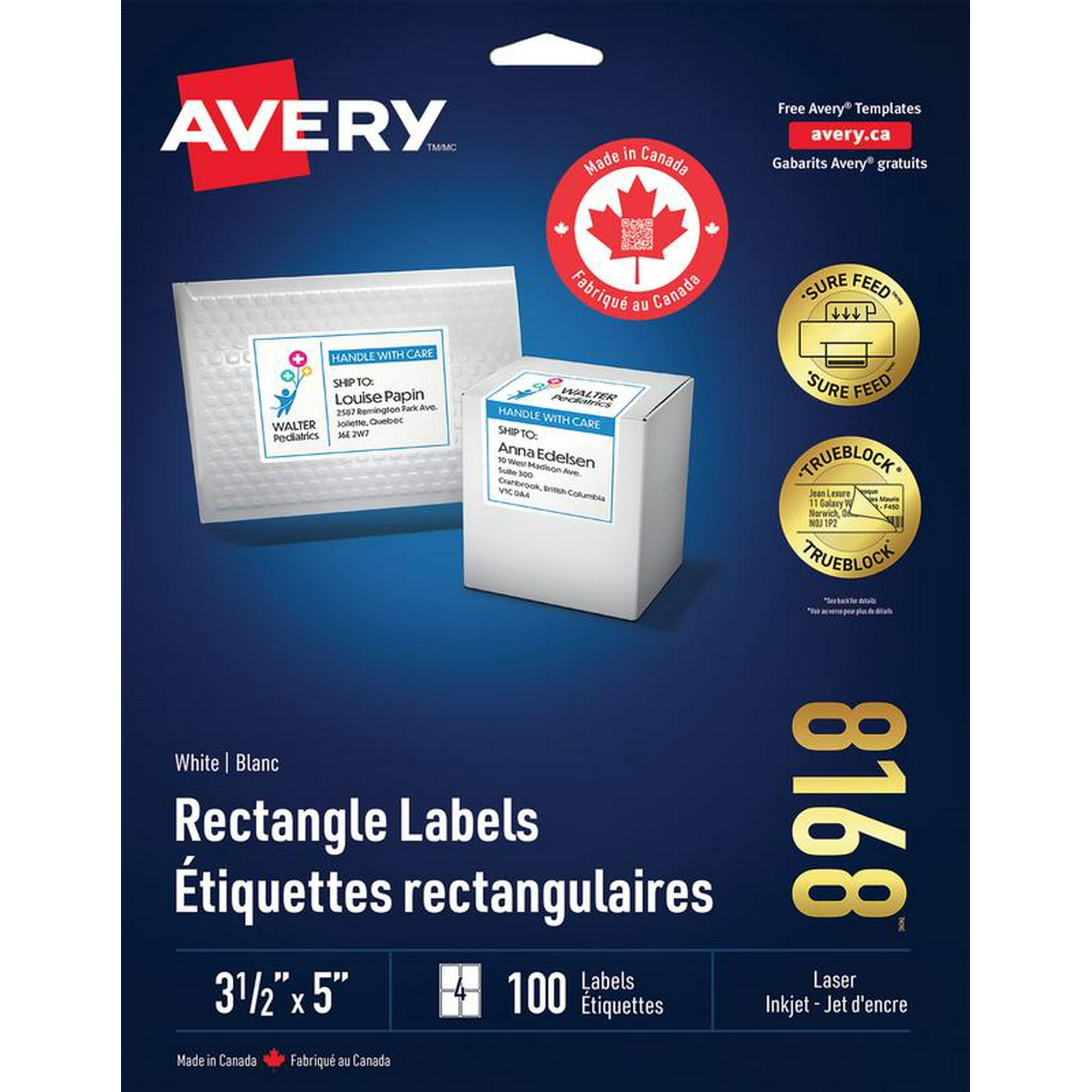 Click here for Avery White Rectangle Labels With Sure Feed Techno... prices