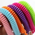 Retractable Coil Spring Keychain Spiral Cord Coil Keychain Holder Coil Springs Keychain Elastic