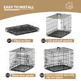 MoNiBloom 24" Metal Small Dog Crate Double-Door w/Slide-out Tray ...
