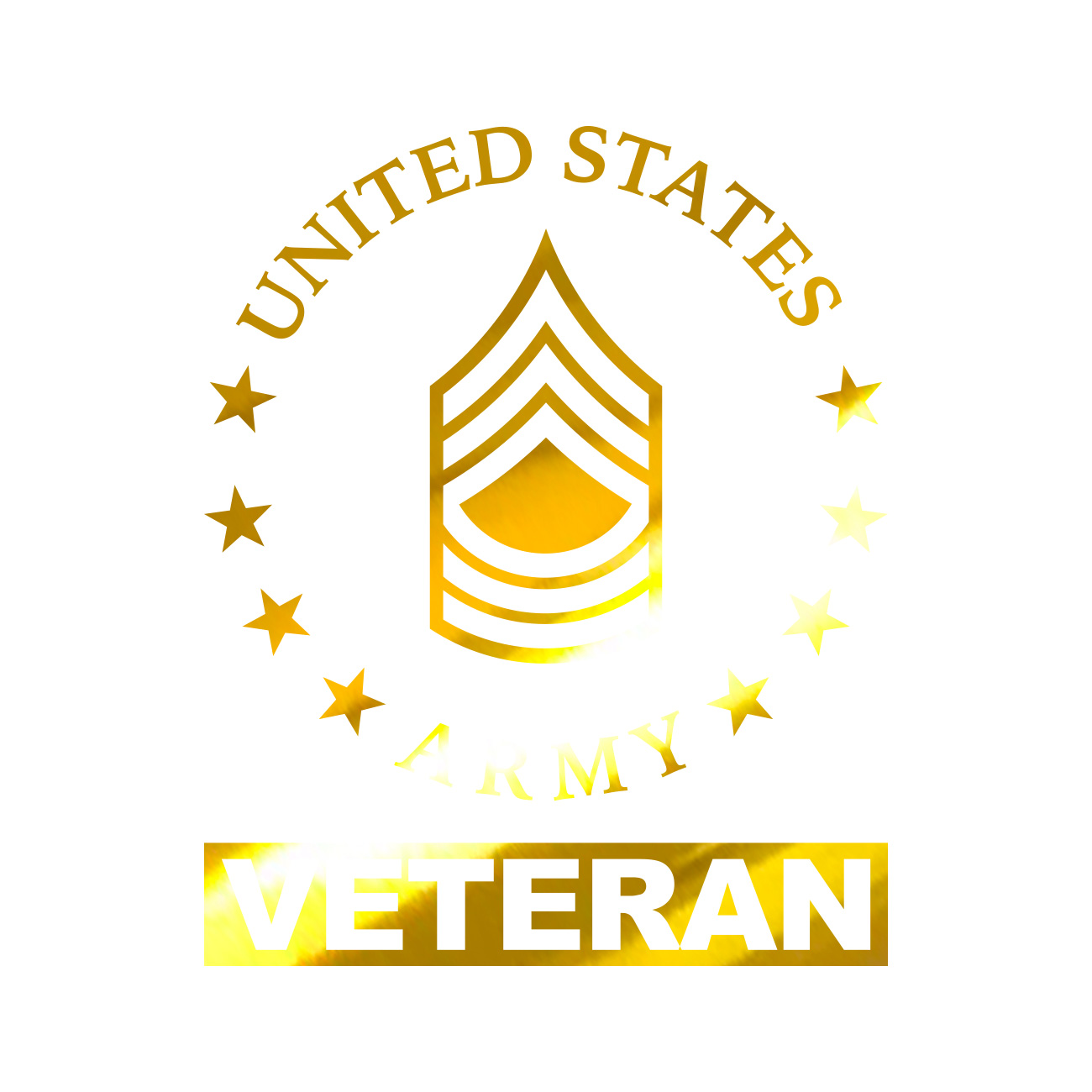 E-8 Master Sergeant Veteran US Army Rank Sticker Decal Die Cut - Self Adhesive Vinyl ...