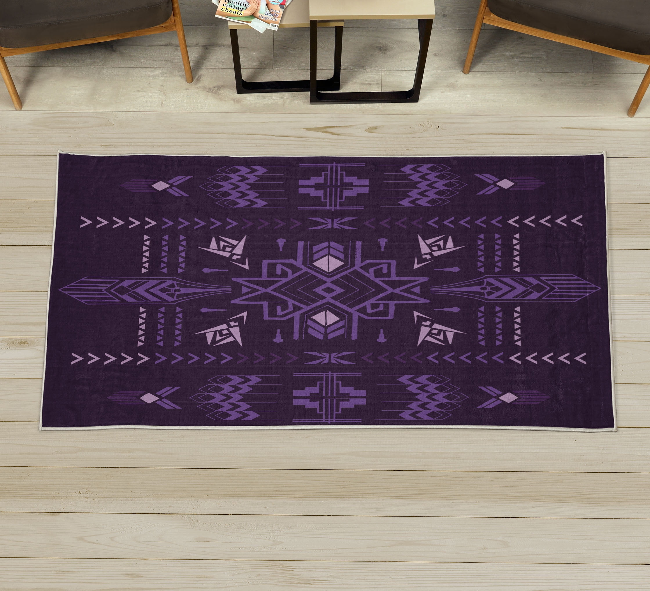 Geometric Decorative Rug, Tribal Hand Drawn Vintage Aztec Background in ...