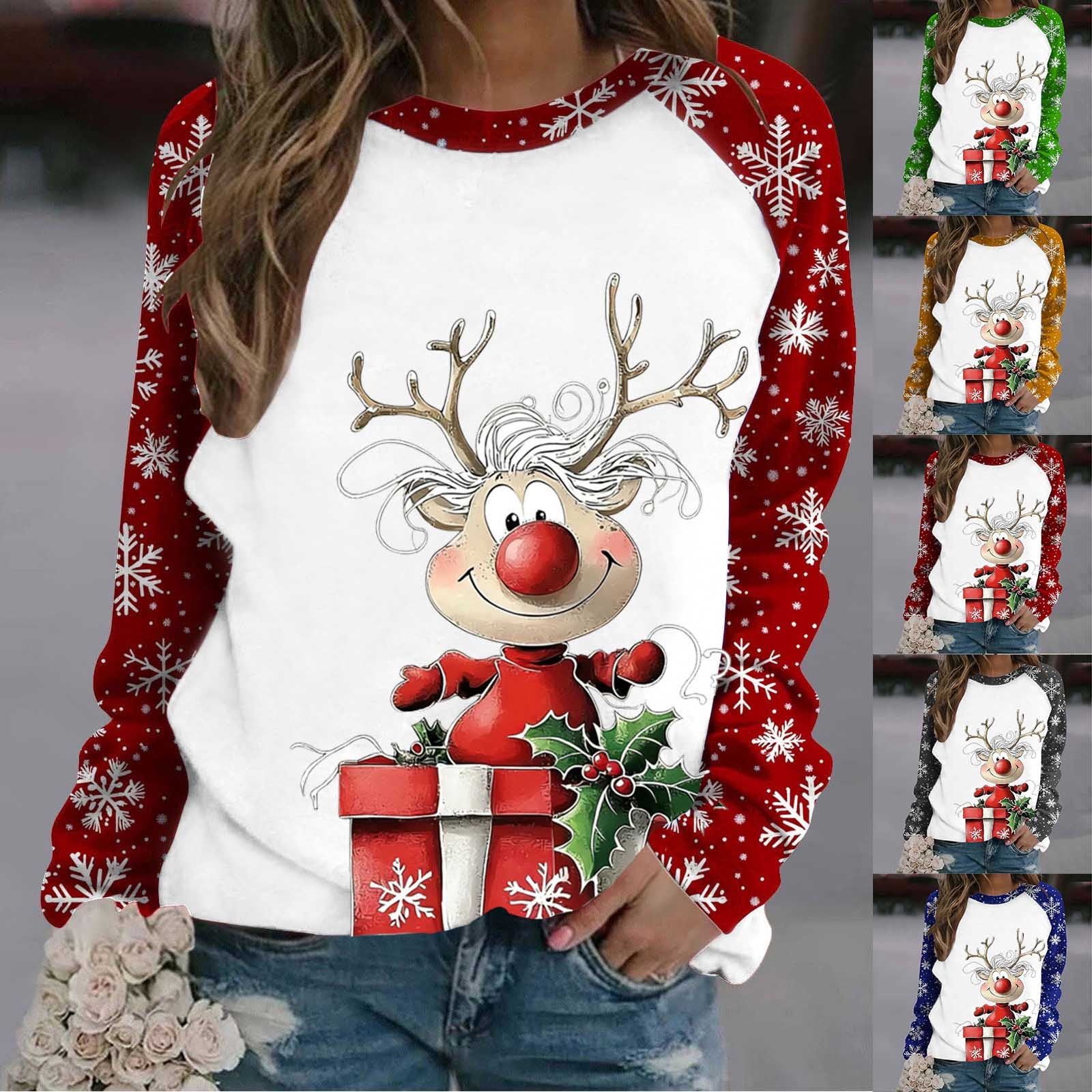 Click here for Meichang Crewneck Sweatshirts Women Christmas Holi... prices