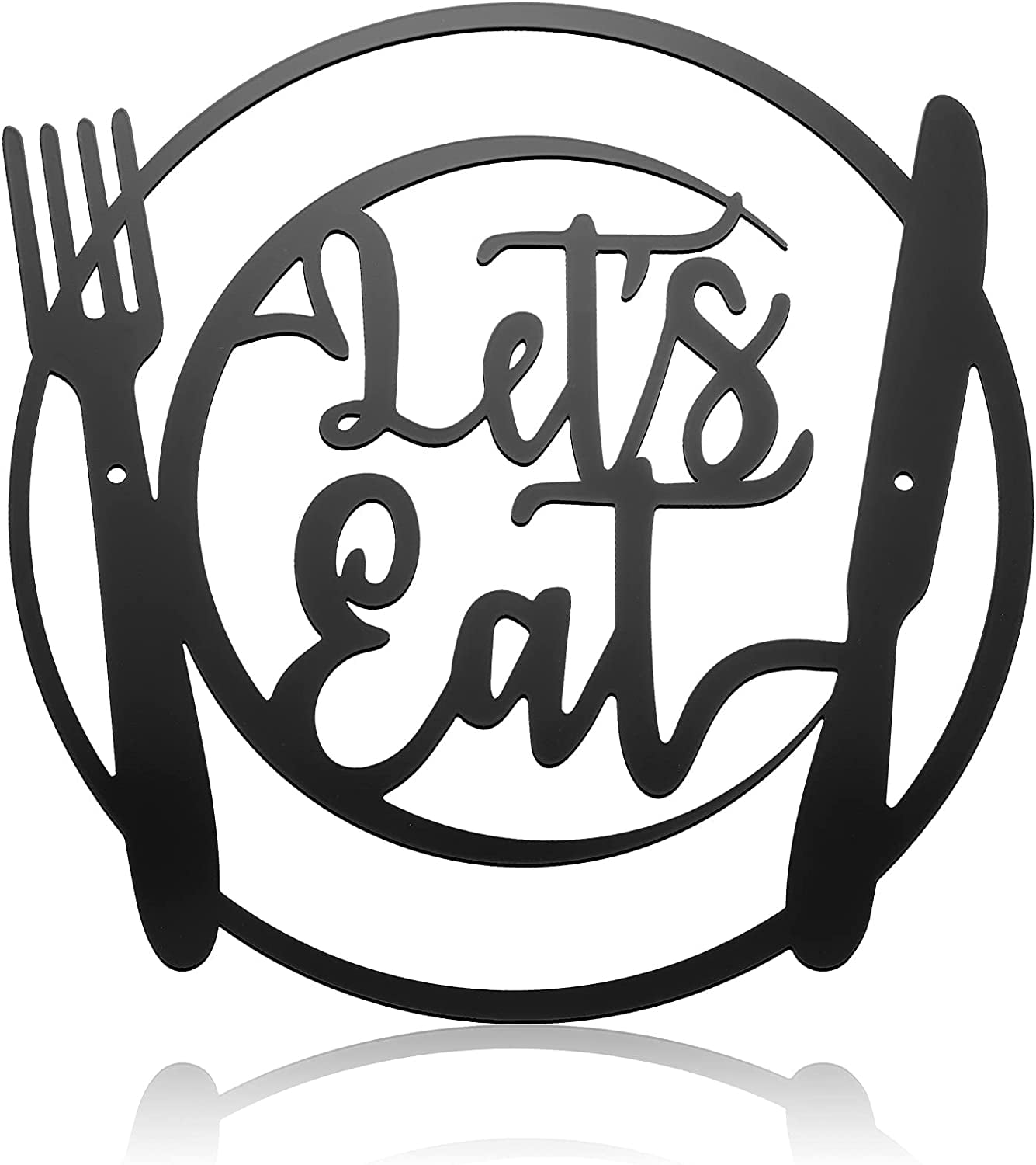 Let's Eat Sign Kitchen Metal Sign Decor Rustic Farmhouse Kitchen Wall ...
