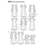 New Look Sewing Pattern 6567 Misses Dresses, Size A (6-8-10-12-14-16 ...
