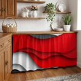 Red Grey Ombre Pantry Cabinet Curtains 28''x51'', Modern Abstract Art ...