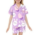 BJUTIR Girls Pajamas Set Easter Print Short Sleeve Shorts Two Piece ...