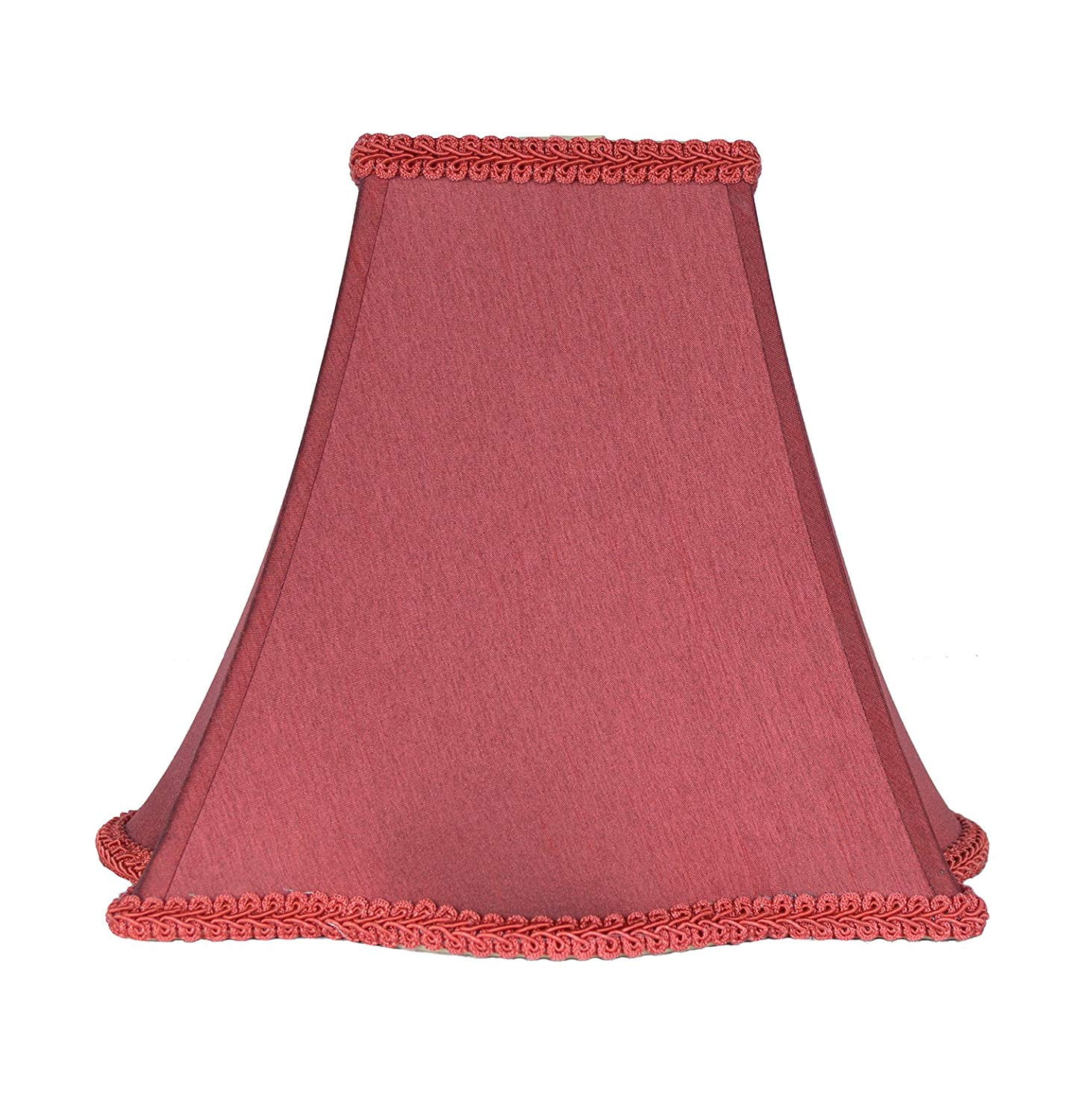 Scalloped Box Lamp Shade, 4x10x8", Burgundy - Walmart.com