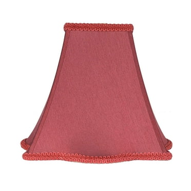 Urbanest Empire Box Pleat Lamp Shade, 6x14x9", Burgundy - Walmart.com