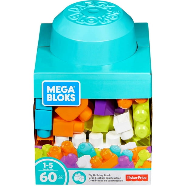 Mega Bloks Big Building Blocks Basics 60-Piece Colorful Set - Walmart.com