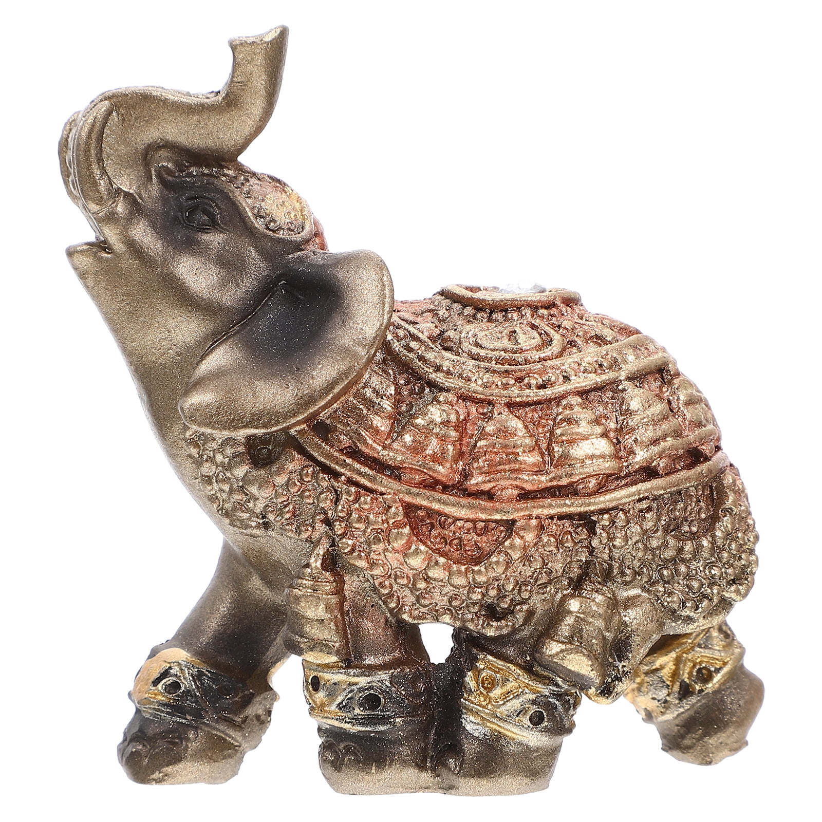 Homemaxs Elephant Statue Ornament Desktop Fortune European Style Resin ...