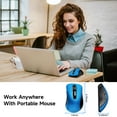 Wireless Mouse, 2.4GHz with USB Receiver, 1200 DPI Optical Tracking, 5 ...