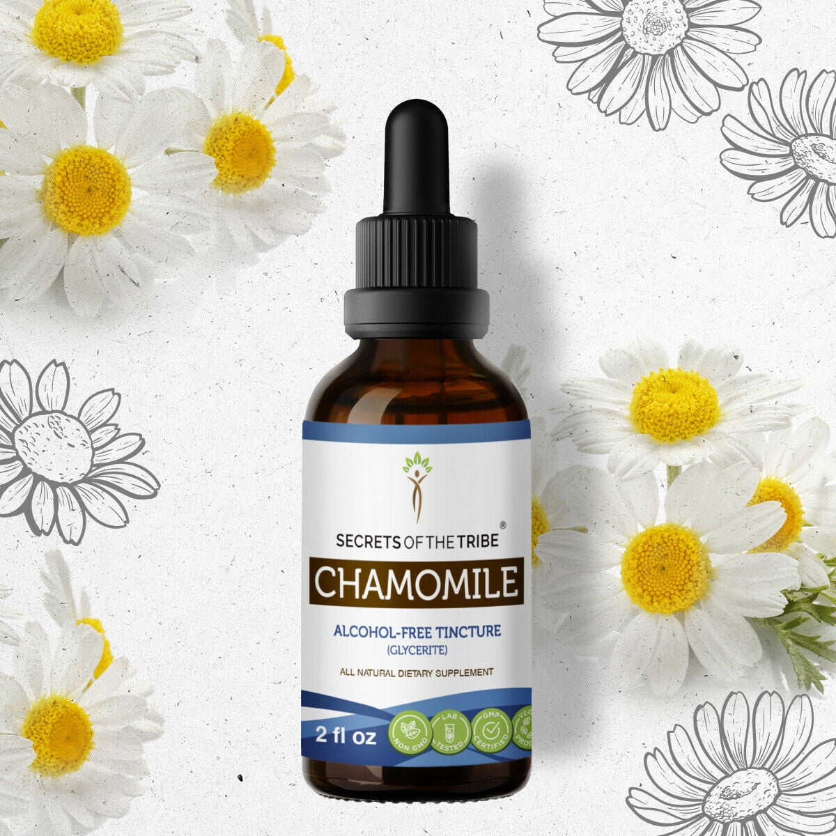 Chamomile Tincture Alcohol-FREE Extract, Organic Chamomile Matricaria ...
