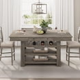 60" Counter Height Dining Table for 4,Rustic Counter Height Dining ...