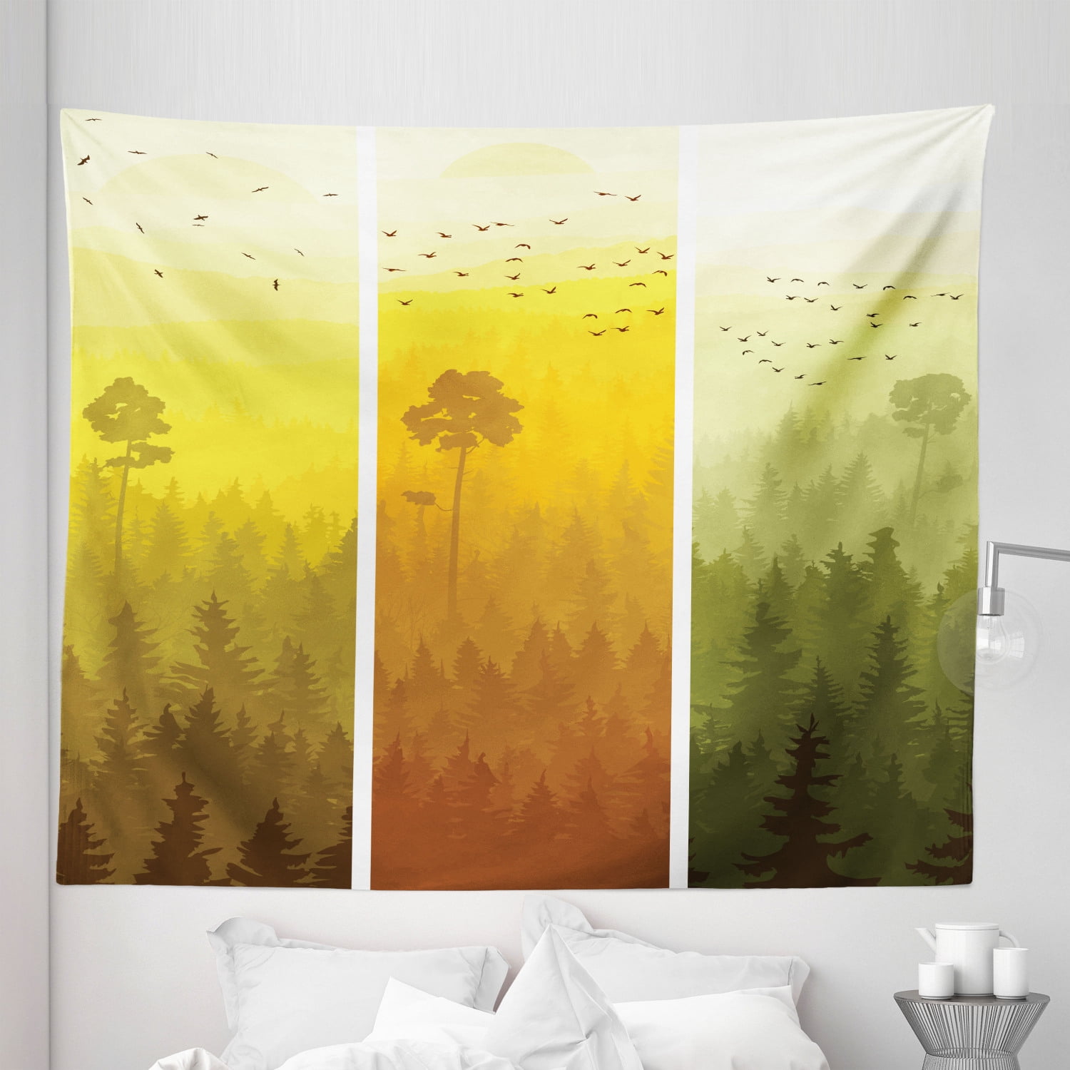 Mixed Media & Collage An expressive long banner sized wall hanging ...