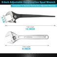 8-Inch Adjustable Construction Spud Wrench, Black Oxide Finish, CR-V ...