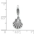 Sterling Silver Amore La Vita Polished Antiqued Clam Shell Charm ...