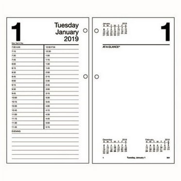 AT-A-GLANCE Burkhart's Day Counter Desk Calendar Refill, 4.5" x 7.38 ...