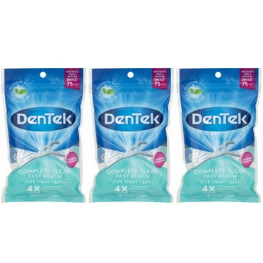 DenTek Complete Clean Fresh Mint Flavored Angled Floss Picks, 75 Count ...