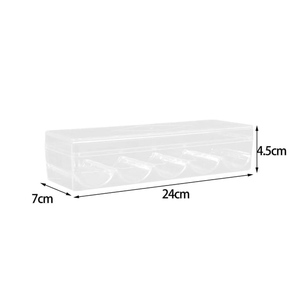 Maoww Acrylic Chips Case Holds 100 Chips Holder 5 Grids Organizer for ...