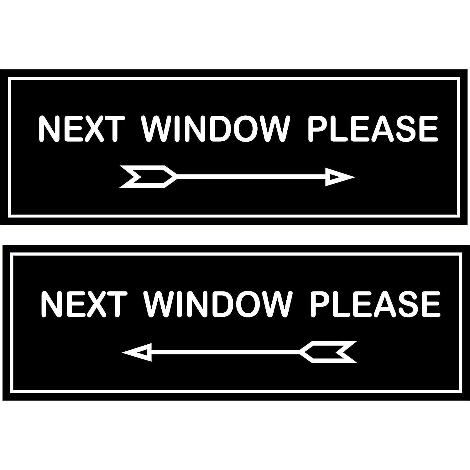 Next Window Plastic Sign with Desk Holder, Pack of 2, Made in ...