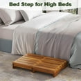 Acacia Wood Platform Step Stool, 3.5" Height Wooden Steps for Outdoor ...