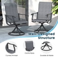 DIFY 5PCS Patio Dining Furniture Set,38" Square Metal Table and 4 ...
