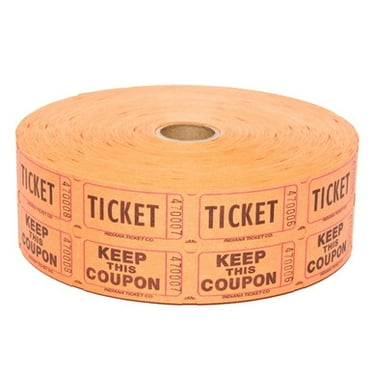 Indiana Ticket Company 56759 Raffle Tickets, (4 Rolls of 2000 Double ...