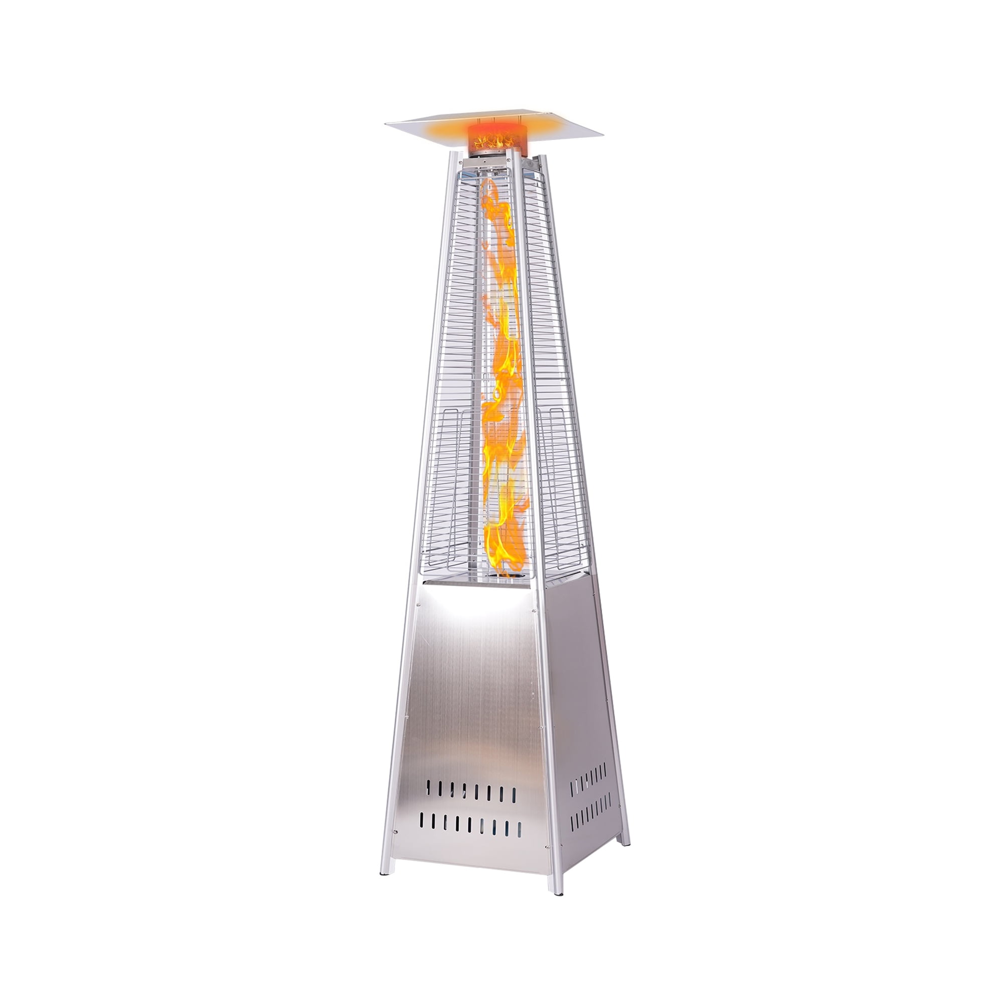 Unique Choice 46000 BTU Outdoor Patio Space Gas Heater, Silver Color ...