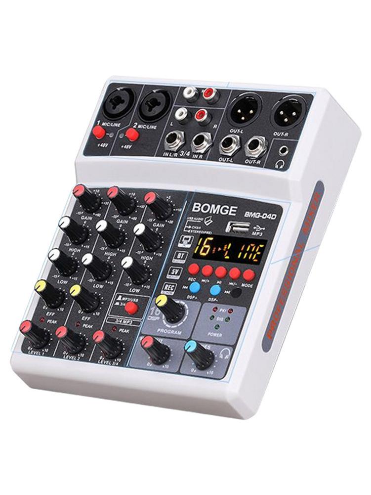 Mezclador de audio de 4 canales USB 16dsp interfaz de efecto tarjeta de sonido consola de DJ USB ...