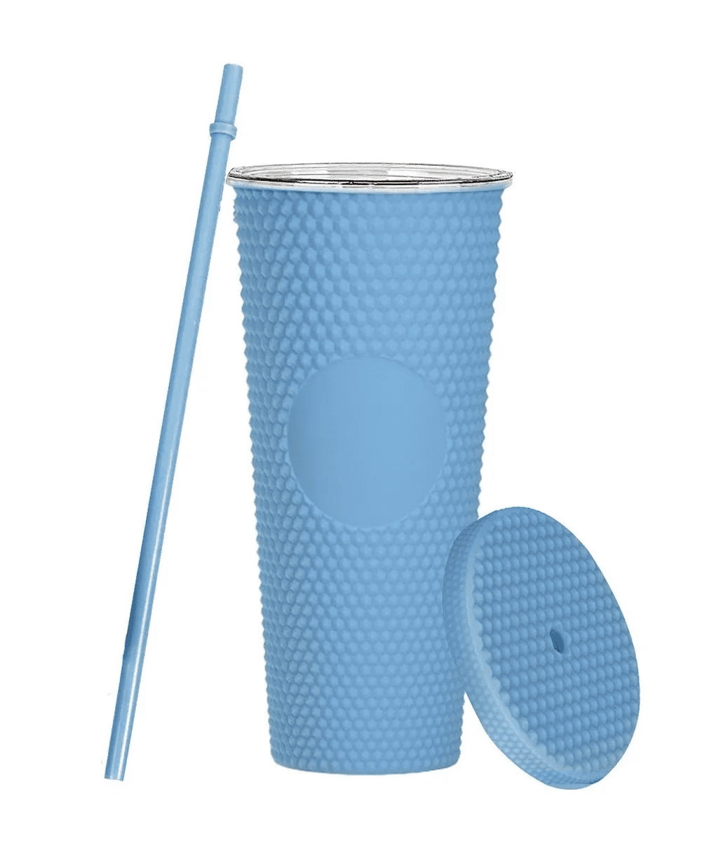 Termo Vaso Con Tapa Y Popote De 24 Oz Azul celeste | Walmart en línea