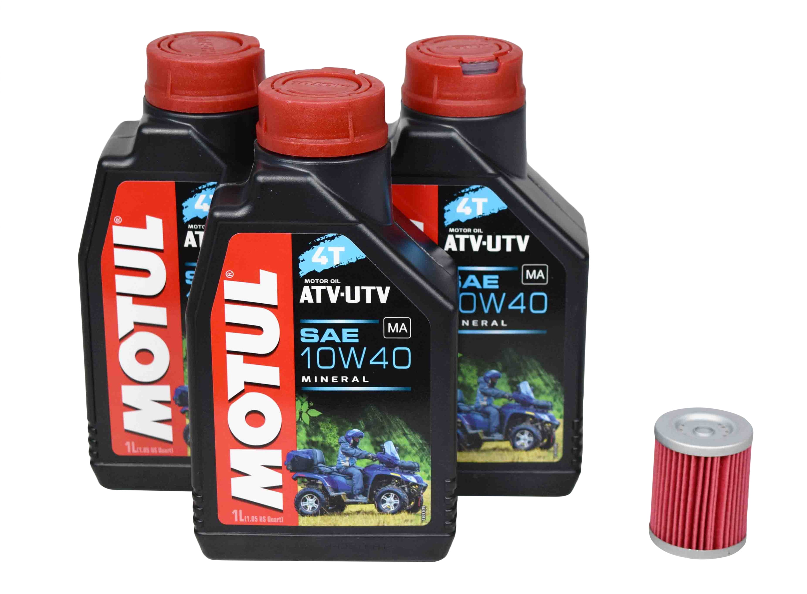 Motul 105938 10W-40 Oil Change Kit w 3 Liters of SynBlend Oil and K&N ...
