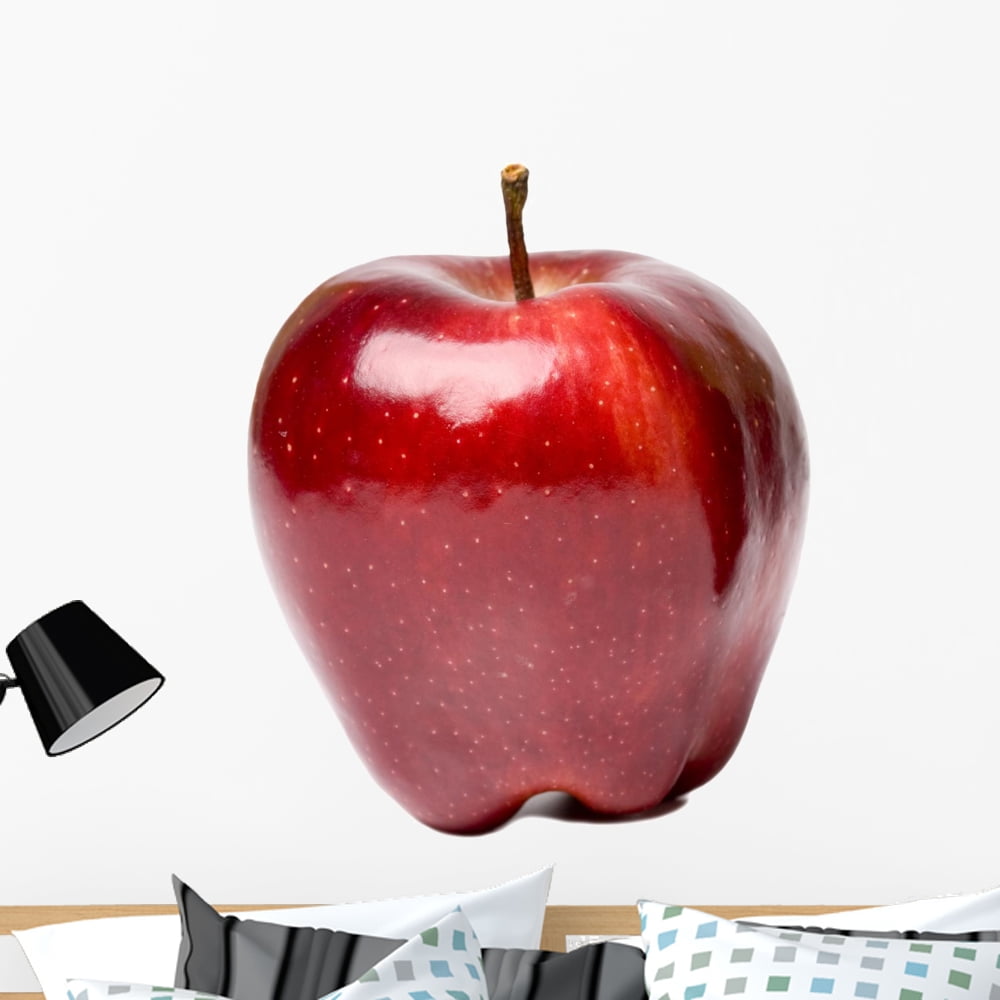 One Bright Red Apple Wall Decal Sticker by Wallmonkeys Vinyl Peel and ...