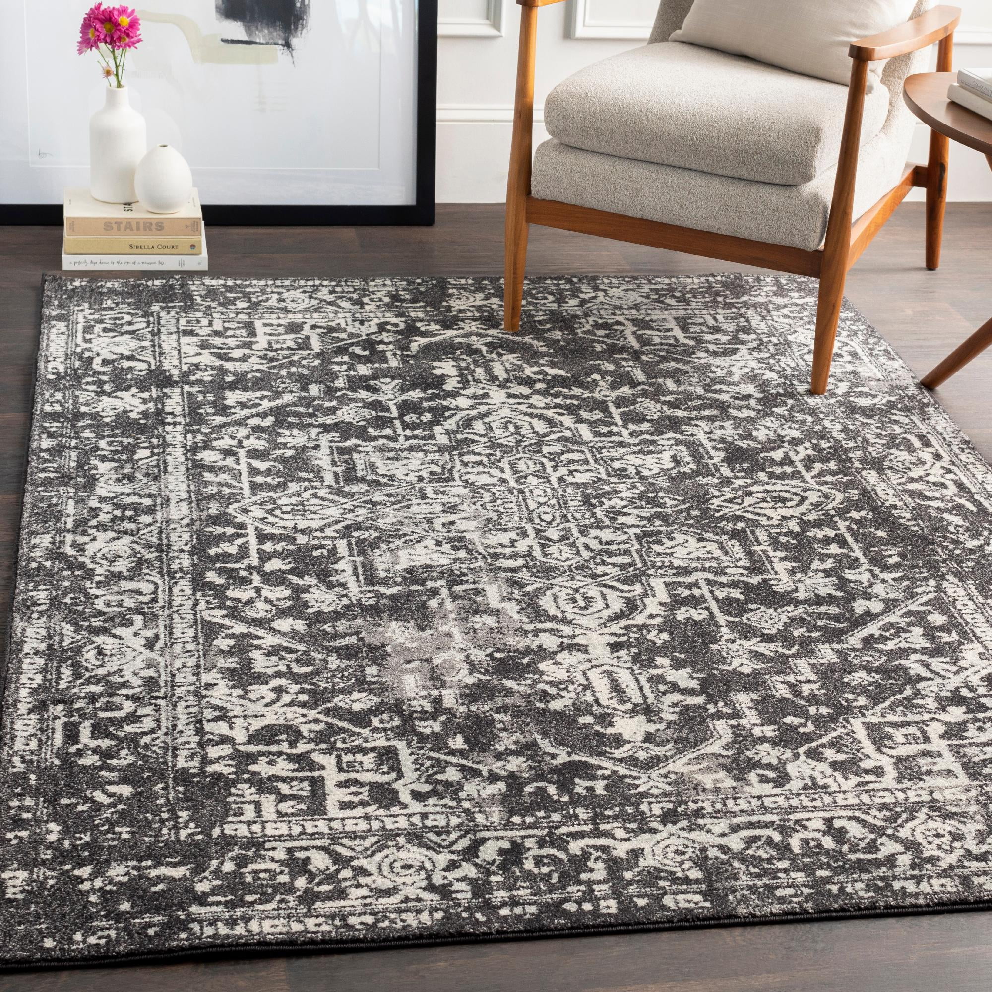 Mark&Day Area Rugs, 2x3 Amelia Traditional Black Area Rug (2' x 3 ...