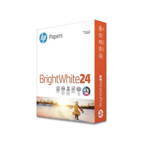 HP BrightWhite24 8.5" x 11" Color Copy Paper 24 lbs. 100 Brightness ...