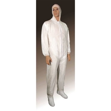 Tyvek Elastic-Cuff Hooded Coveralls w/Boots, White, 3X-Large, 25/Carton ...