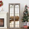 Full Length Mirror Wood Large Rustic Rectangular Full Body Mirror ...