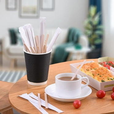 NOGIS 7.5 Inch 200 Pcs Paper Wrapped Coffee Stirrers, Individually ...
