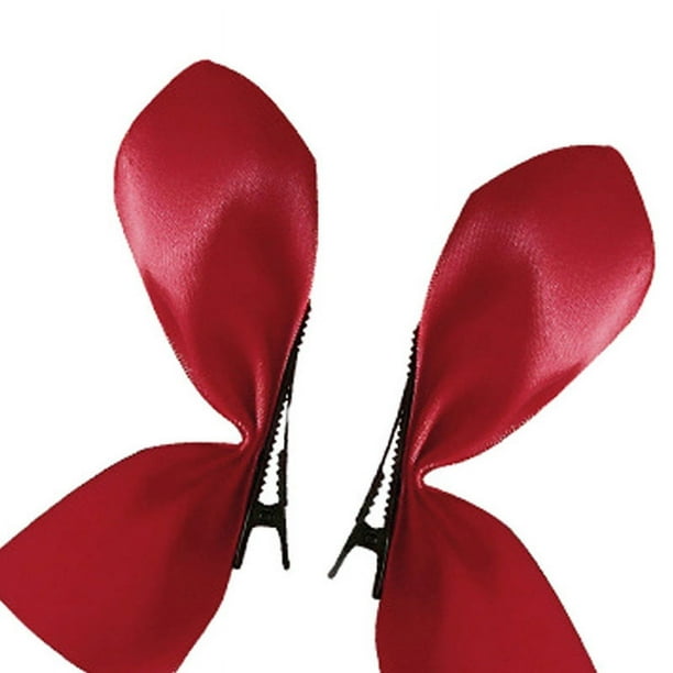 Satin Bow Clip Pure Color Bow Clip Hair Bow Clips Bow Side Hair Clip ...