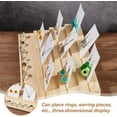 1pc 4-Tier Wood Jewelry Display Riser Stands Wooden Jewelry Organizer ...