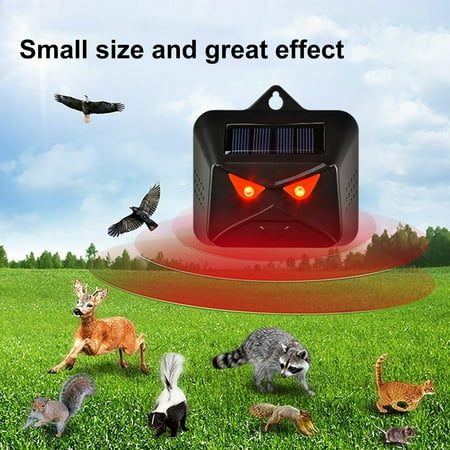 Neinkie 1000mAh Solar Powered Animal Repellent Weatherproof Easy ...