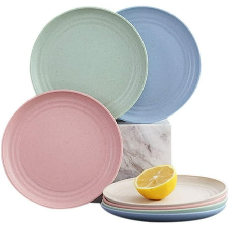 Wheat Straw Deep Dinner Plates Microwave and Dishwasher Safe ...