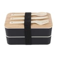 1150ml Bento Box, Double Layer Lunch Container, Microwave Safe Meal ...