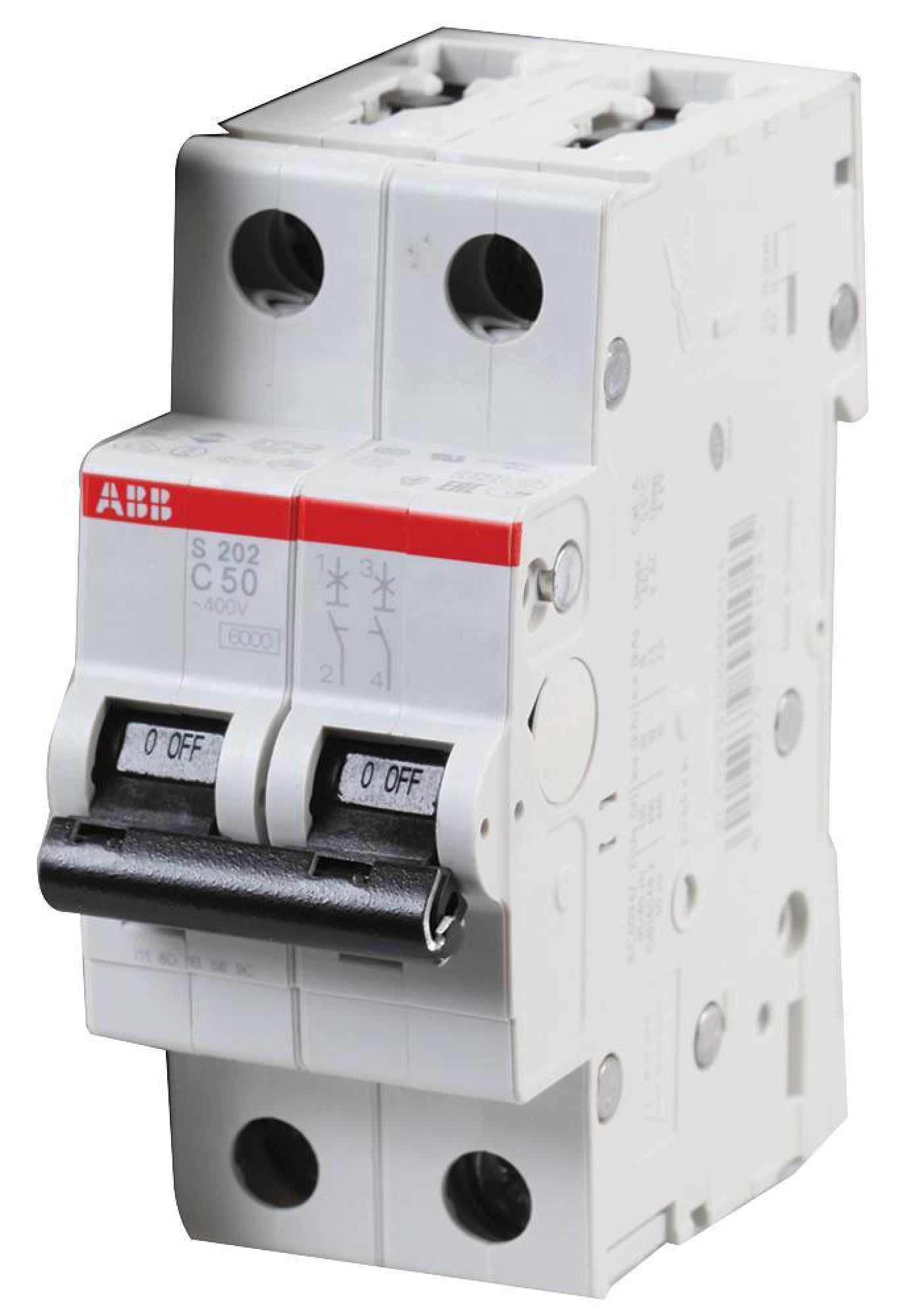 ABB - 50A DP Type C MCB - Walmart.com