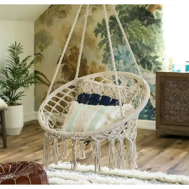 Columpio Silla Colgante de Macramé Hamacas Vinalay individual | Walmart ...