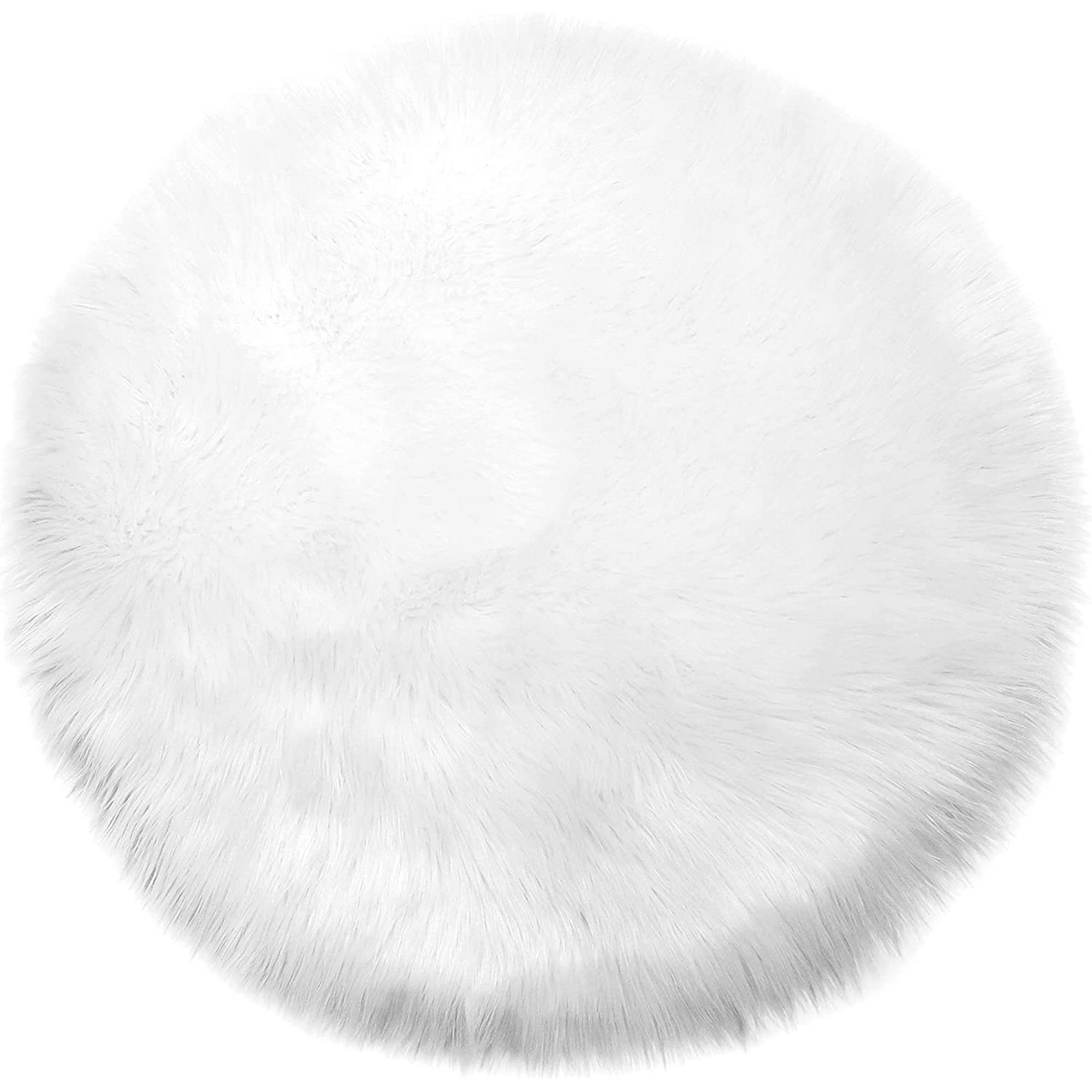 Click here for Nielieping Faux Fur Rug 50cm Round Rug Sheepskin F... prices