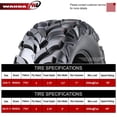 WANDA Set 4 AT MASTER ATV/UTV Tires 23x8-11 Front & 24x10-11 Rear /6PR ...