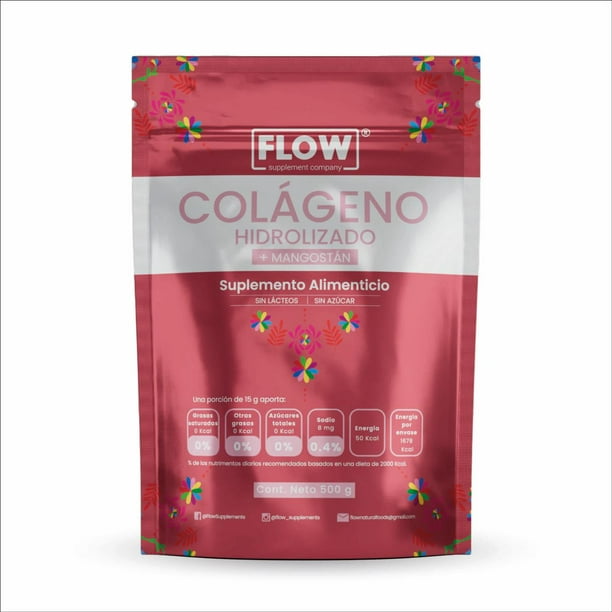 Suplemento FLOW - Colageno Hidrolizado con Mangostan frasco de 500 gr ...